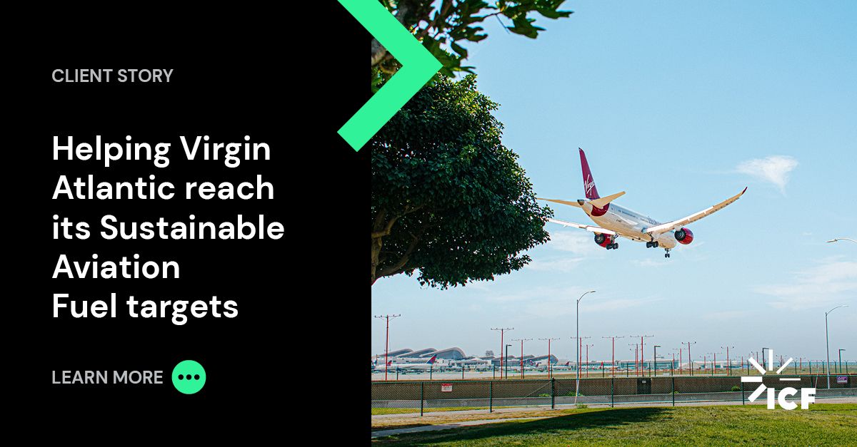 Virgin Atlantic's Sustainable Aviation Fuel Targets | ICF