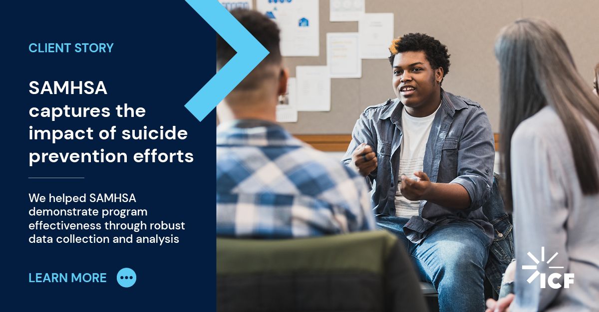 SAMHSA Captures Impact of Suicide Prevention Efforts | ICF