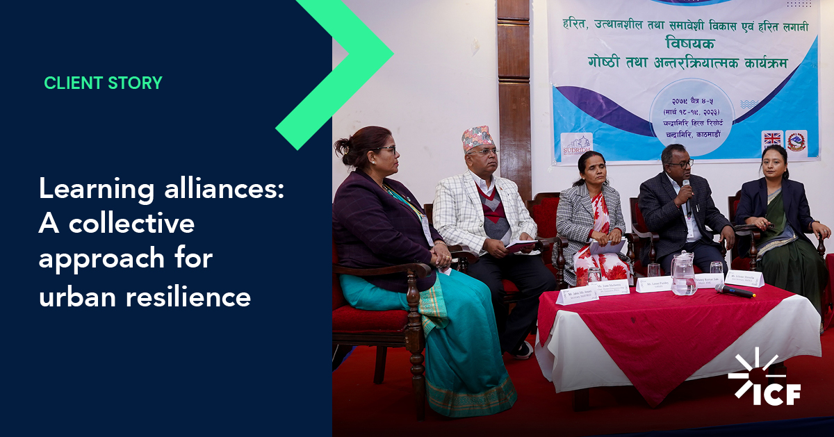 Learning Alliance Approach for Urban Resilience in Nepal | ICF