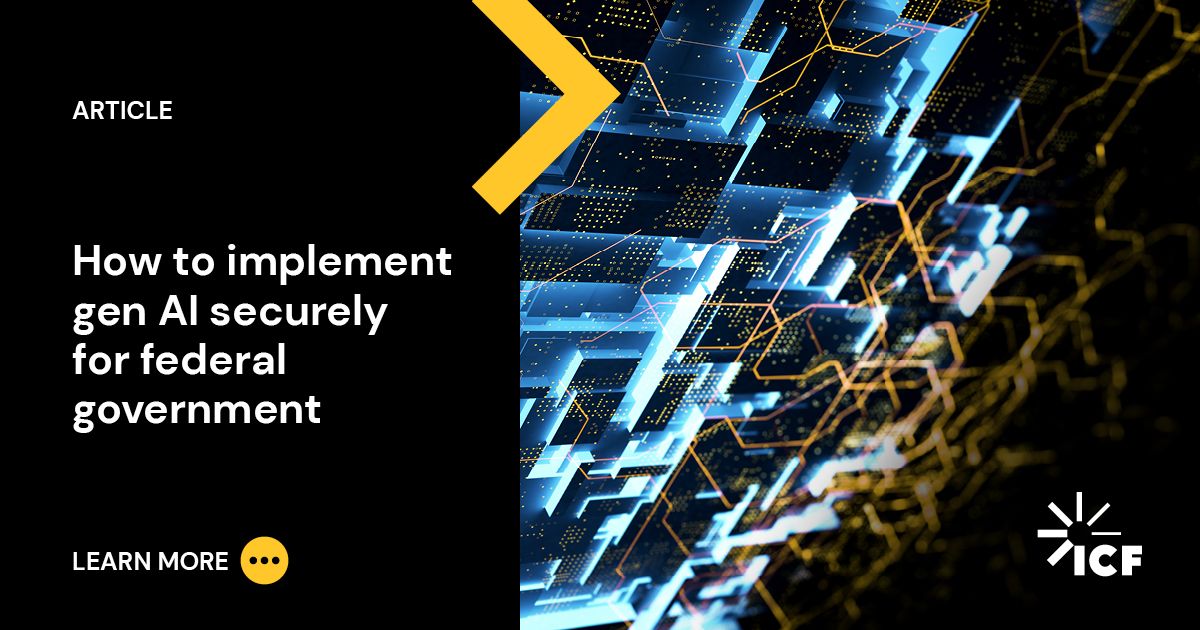 How to Implement a Generative AI Sandbox in the Federal Government | ICF