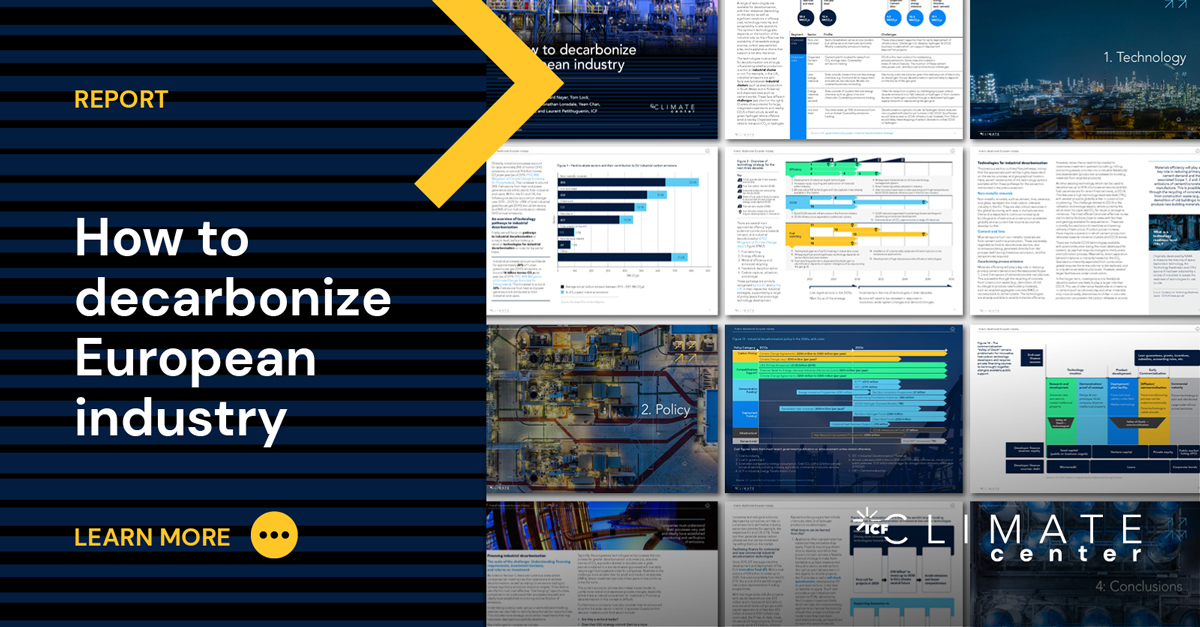 Practical Insights to Drive Industry Decarbonization in Europe | ICF