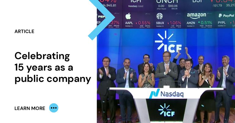 Celebrating 15 Years as a Public Company | ICF