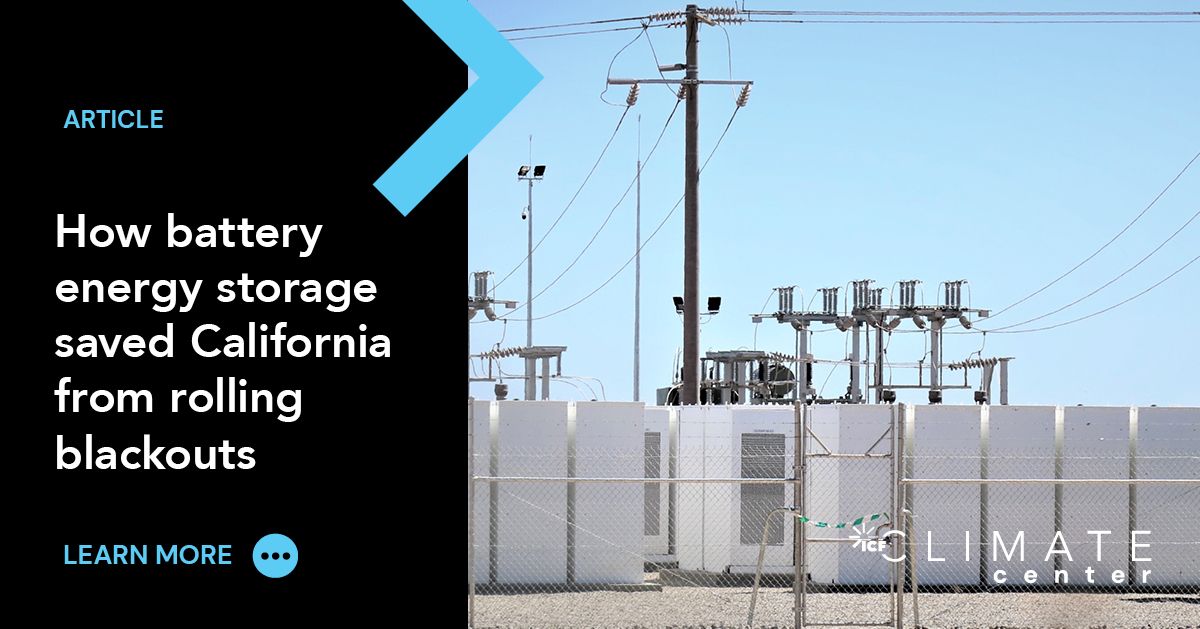 Battery Energy Storage and Rolling Blackouts in California | ICF