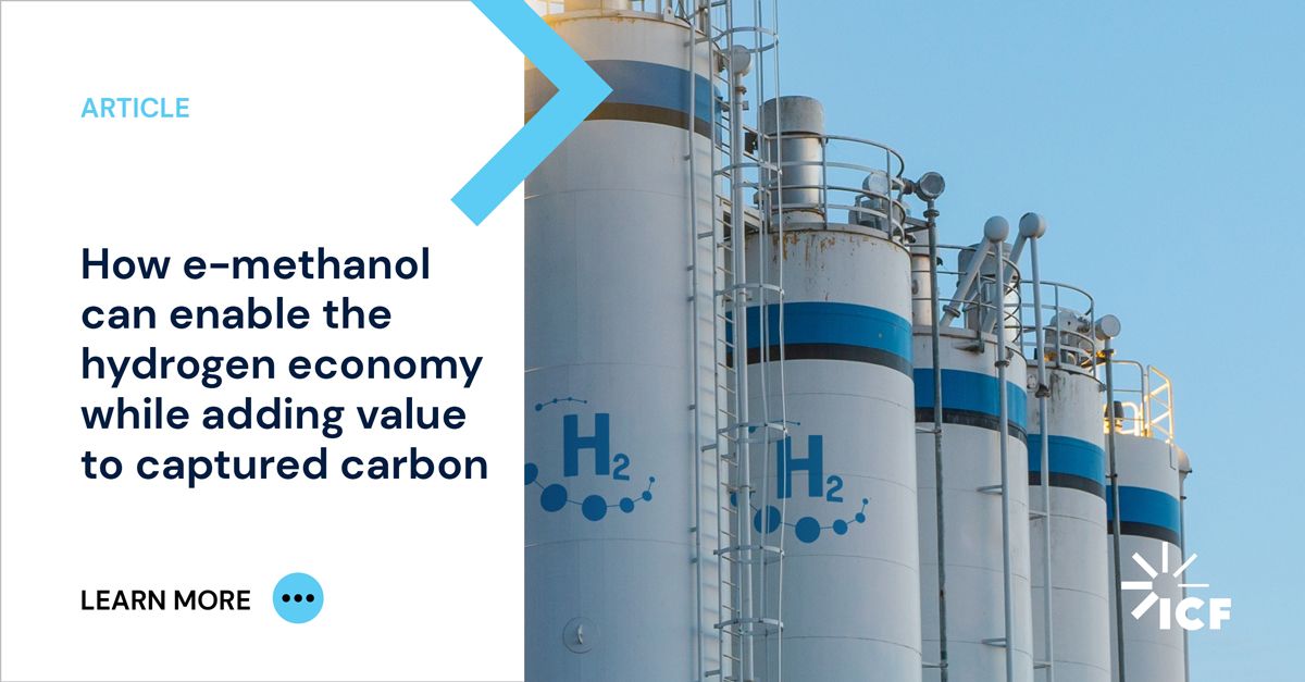 E-Methanol Enables Hydrogen Economy, Adds Value to Captured Carbon | ICF
