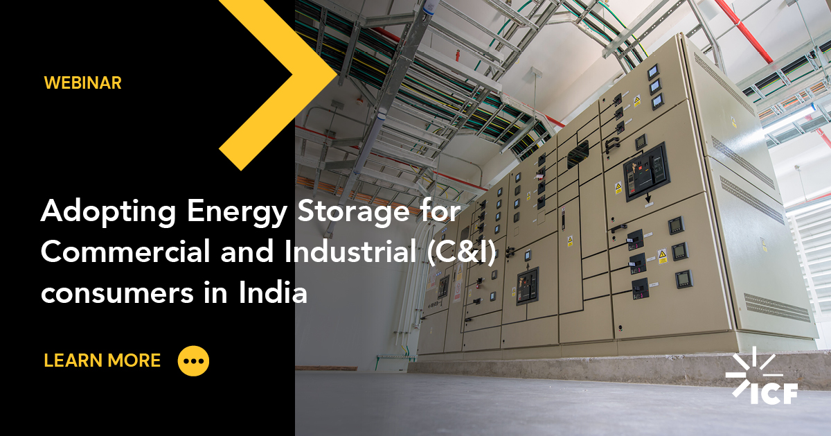 Adopting energy storage for C&I consumers in India | ICF