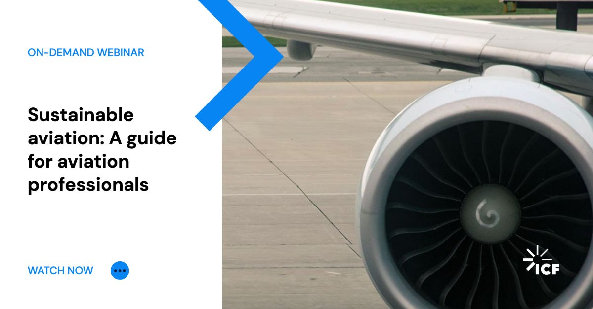 Sustainable aviation - A guide for aviation professionals | ICF