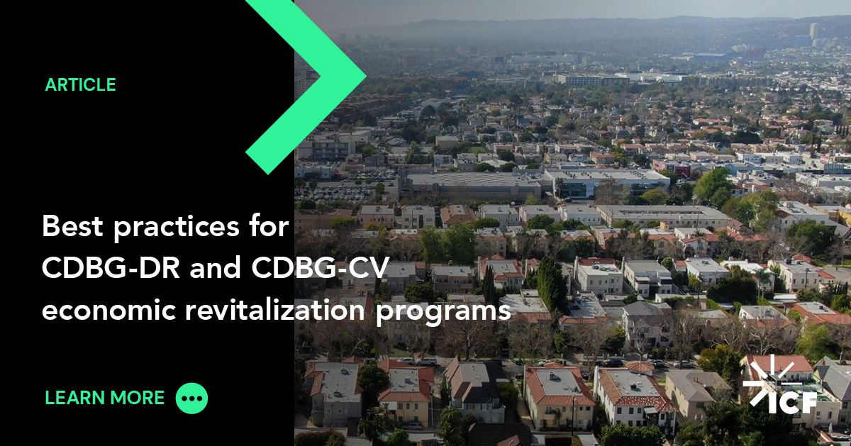 Best Practices for CDBG Economic Revitalization Programs | ICF