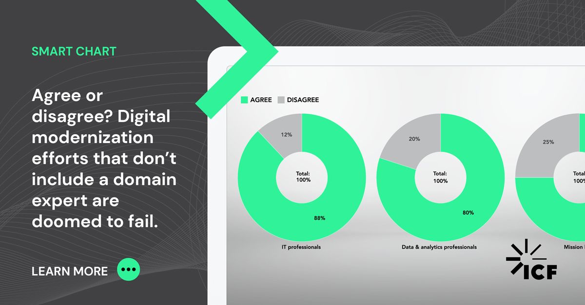 Digital modernization efforts that don't involve a domain expert will fail | ICF
